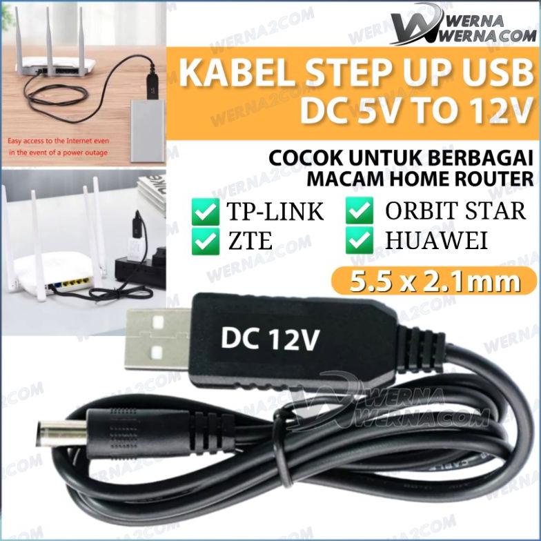 Jual KABEL STEP UP USB 5V TO 12V DC CONVERTER ADAPTER FOR MODEM HOME ...