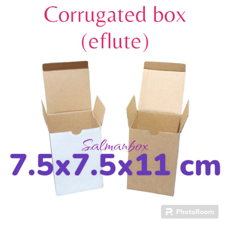 Jual KARDUS BOX WHITE KRAFT SIZE 7.5X7.5X11 CM PREMIUM/DUS PACKING MINI ...