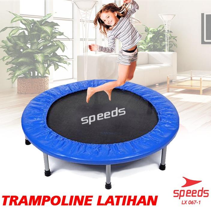 Jual SPEEDS Trampoline 38"(100cm) 7kg Trampolin Mainan Lompat Trampoline Gym Fitness 067-1 ...