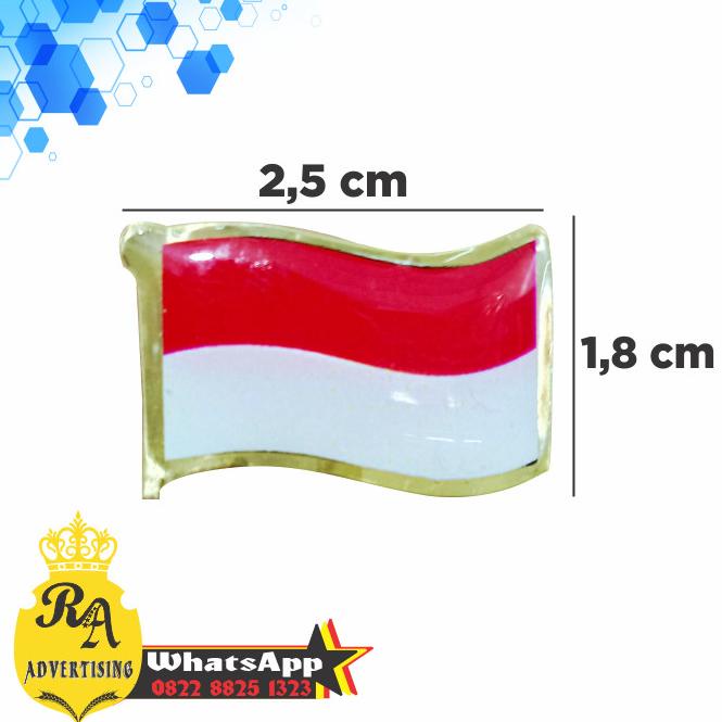 Jual Pin Bendera Merah Putih Berkibar 2,5Cm | Shopee Indonesia
