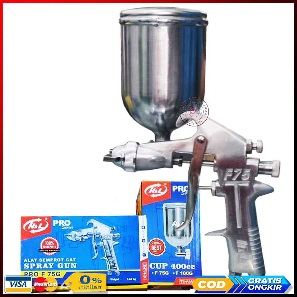 Jual Hasil Finishing Lebih Profesional dengan H&L Spray Gun F75G PRO ...