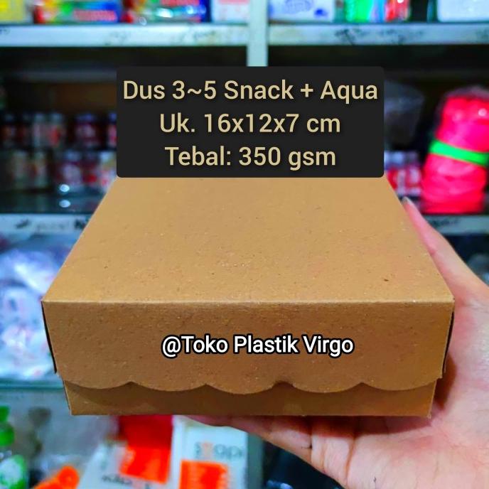 Jual Open DS] Box / Kardus / Dus Snack Kue Makanan - Aqua B Coklat ...