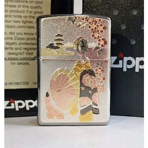 Jual Zippo Original Electroformed Geisha Girl Colorful Japan | Shopee ...