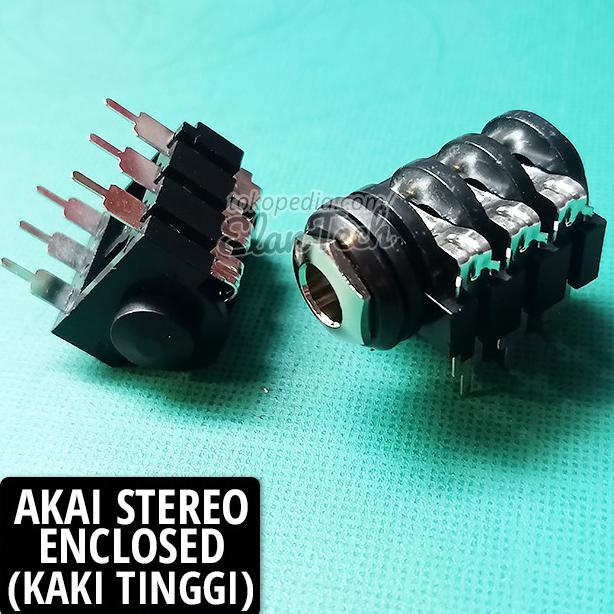 Jual Soket Kelabang 6.35mm Stereo Enclosed Socket 1/4 Kaki Tinggi ...