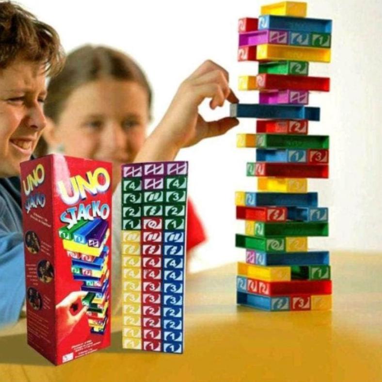 Jual UNO STAKO MAINAN BALOK SUSUN TOWER STAKO BOARD GAMES EDUKASI MAFIA ...