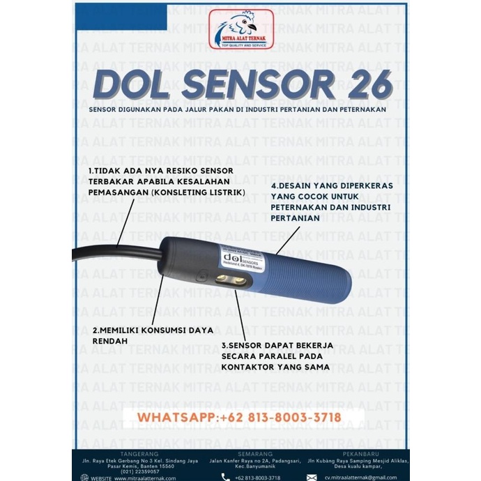 Jual Sensor Dol 26 - Dol Sensor 26 - Sensor Pakan - Sensor line Feeder ...