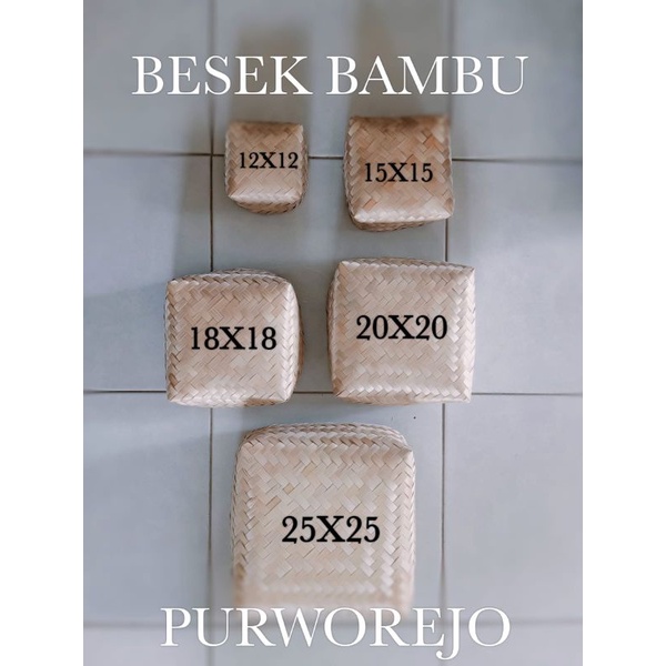 Jual Besek Bambu 12X12 15X15 18X18 20X20 22X22 25X25 Besek Nadi Besek ...