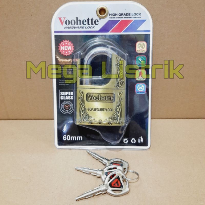 Jual Gembok gudang lebar 60mm gembok jaket gembok harta | Shopee Indonesia
