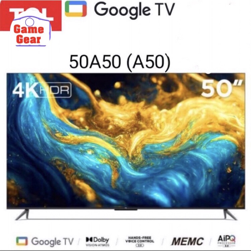Jual SMART google TV TCL 50 inch A50 50A50 4K UHD MEMC DOLBY | Shopee ...