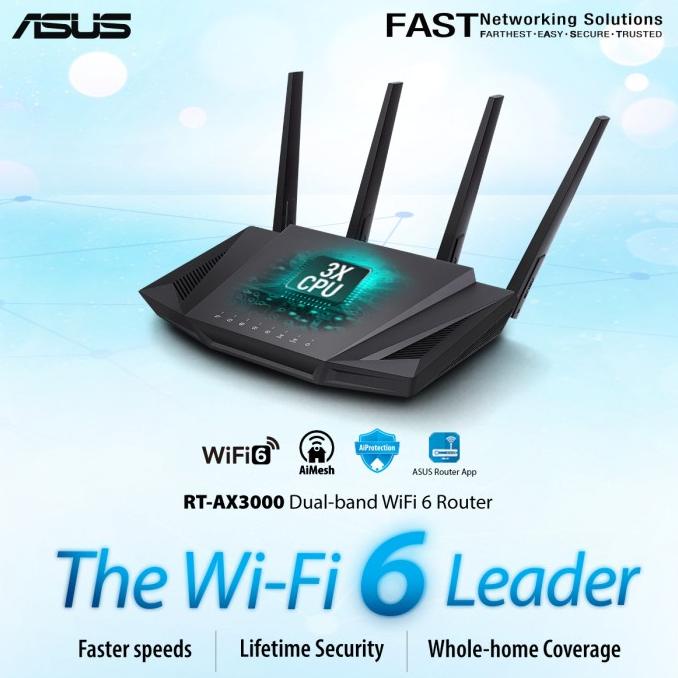 Jual Asus Rt-Ax3000 Dual Band Wifi 6 Extendable Router Restyo_Store ...