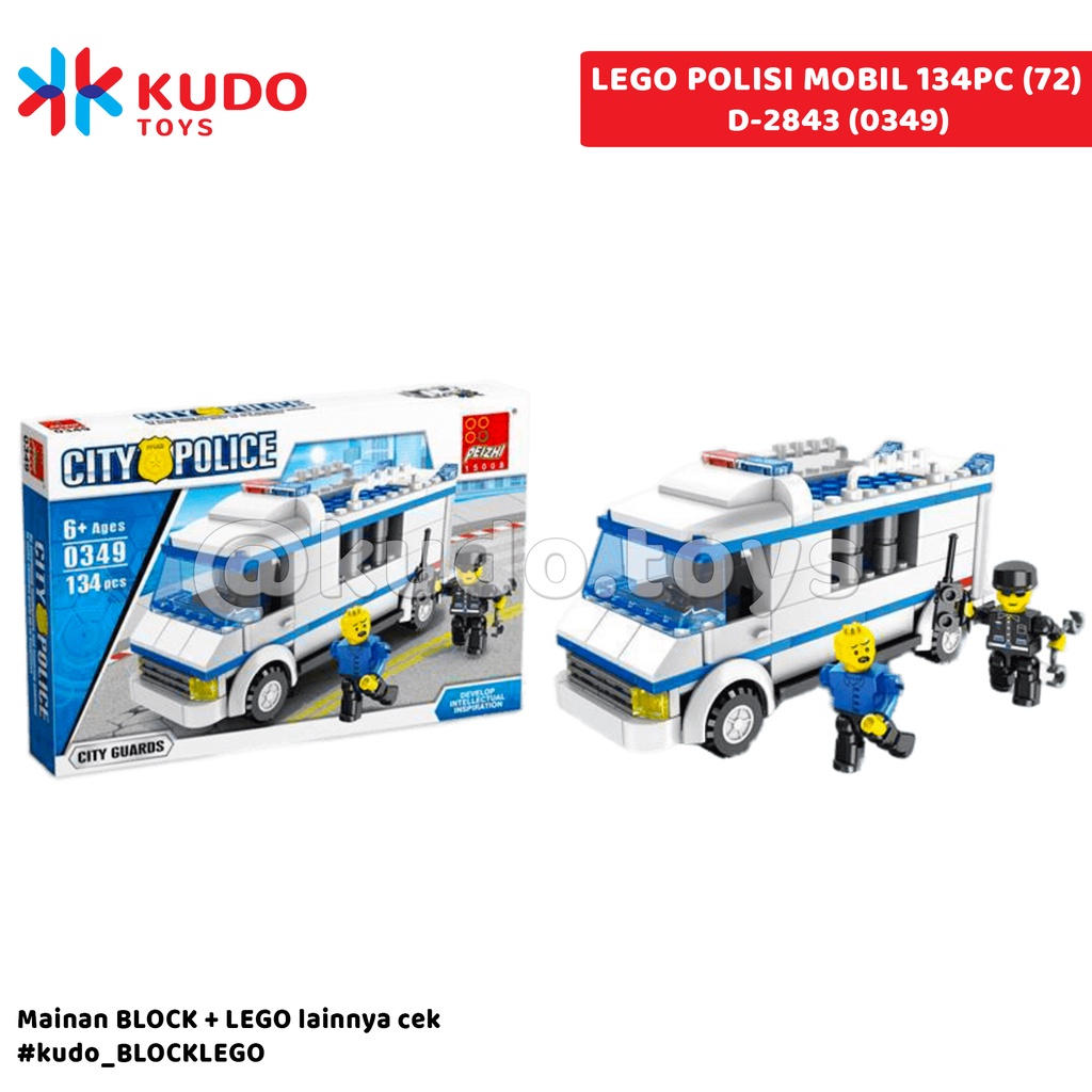 Jual Kudo Toys - Mainan Anak LEGO POLISI MOBIL 134PC (72) D-2843 (0349 ...