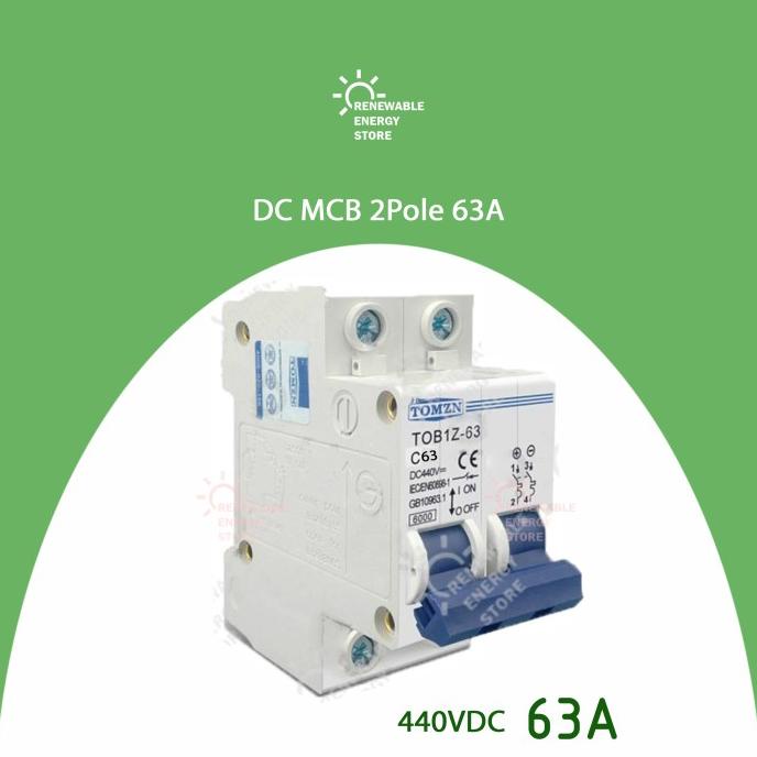 Jual DC MCB 2P 2POLE 2 POLE 63A - MCB DC 2 Pole 63A - DC MCB 63A | Shopee Indonesia