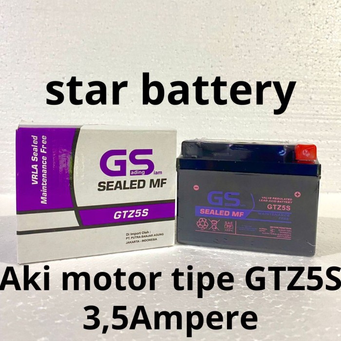 Jual Aki Motor Honda Scoopy GTZ5S GS Genki Super Accu Kering MF | Shopee Indonesia