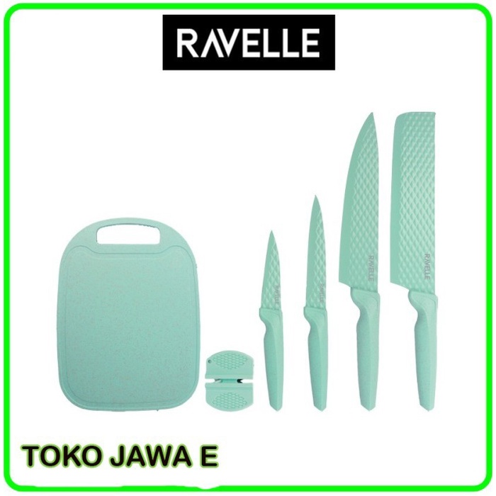 Jual Ravelle Pisau Set Like Stein/Ravelle Knife + Talenan - Emerald ...