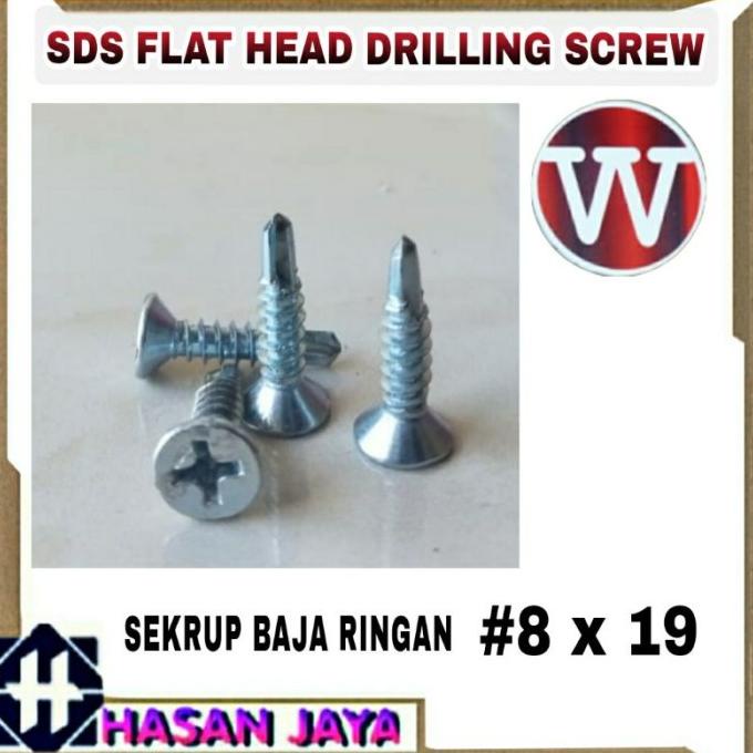 Jual cusss order] (100 PCS) Skrup Roofing SDS FH #8x25 / Baut Baja ...