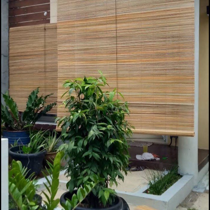 Jual Krey Tiray Bambu Sawit Kerei Tirai Outdoor Ukuran 2X2M Paket ...
