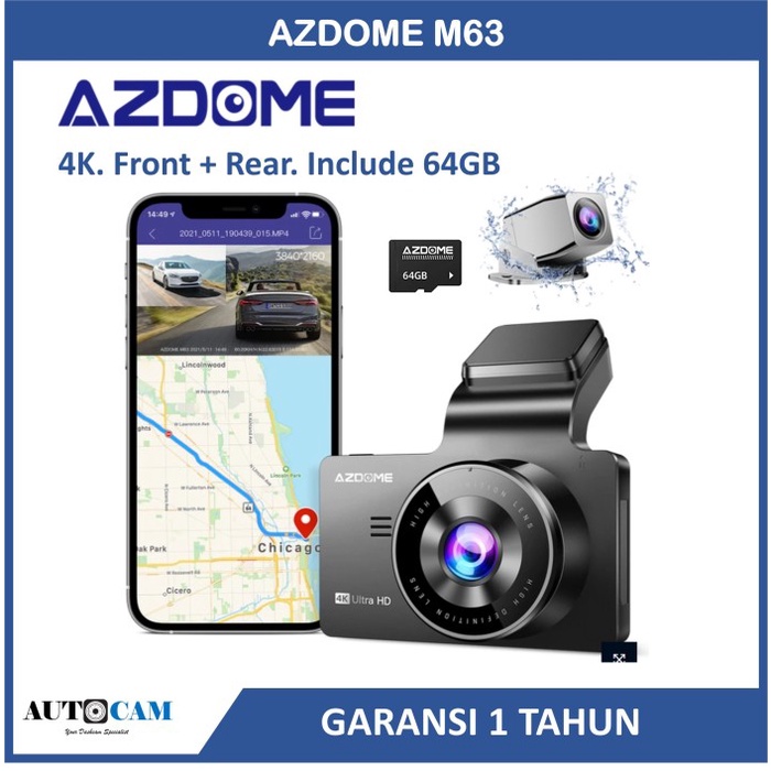 Jual Azdome Smart Car Dash Cam Dash Camera Mobil 4K DashCam | Shopee ...