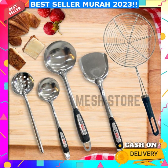 Jual Spatula Set Masak Warna Lengkap Alat Perlengkapan Sotel Stainless ...