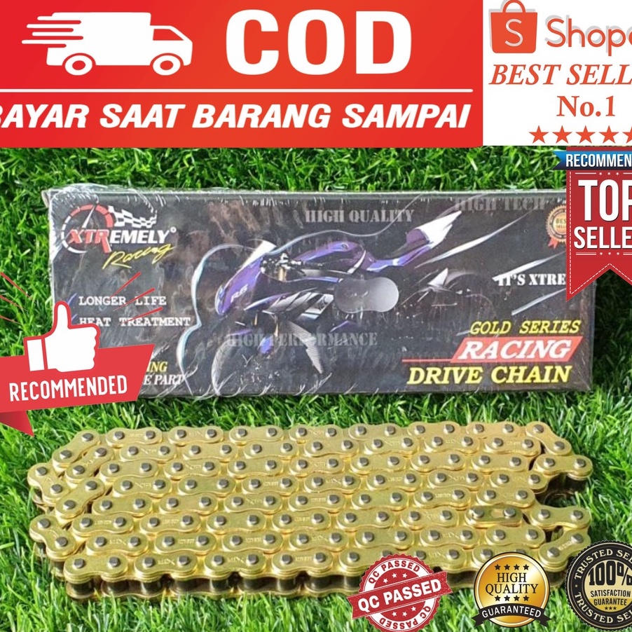 Jual RANTAI MOTOR GOLD 428HSBT - 130L 140L XTREME (GOLD CHAIN) | Shopee Indonesia