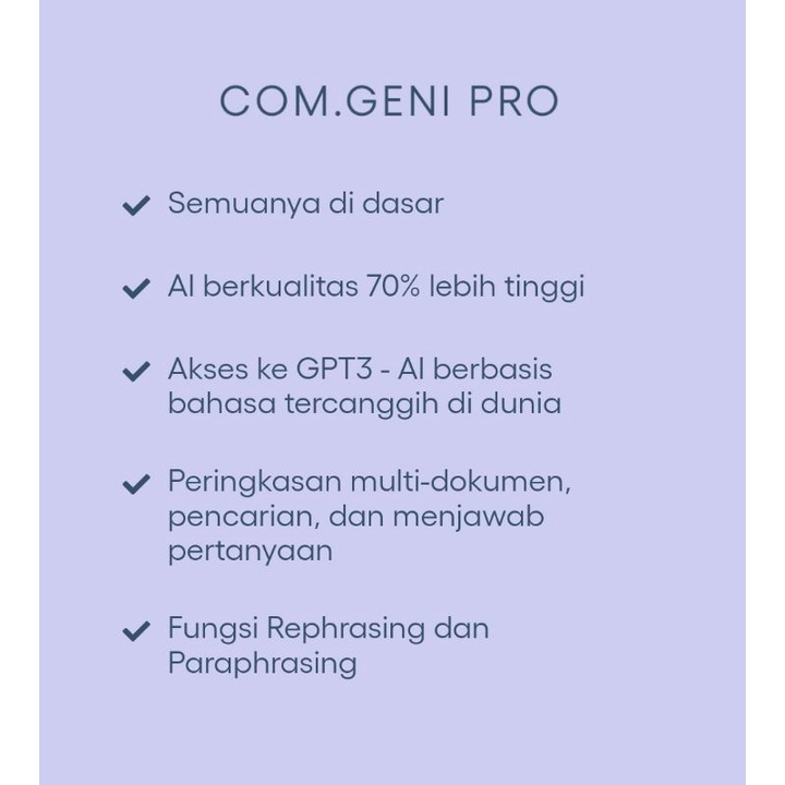 Jual Genei.Io Alat Riset dan Peringkasan Bertenaga AI | Shopee Indonesia