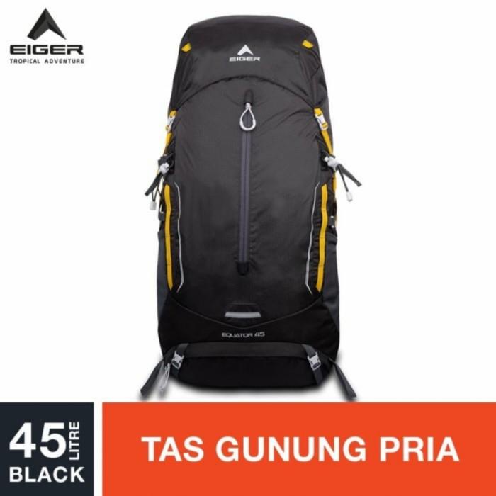 Jual Terlaris Tas Keril Eiger Equator Rucksack Carrier 45L Black Tas ...