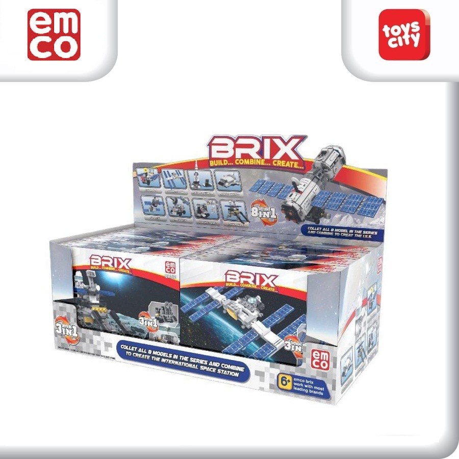 Jual EMCO Brix Space Station 3 in 1 Assorted Mainan Edukasi Emco Brick ...