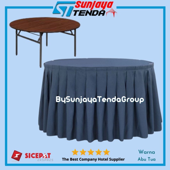 Jual Round Table Taplak Meja Prasmanan Rempel Bundar Meja Ibm | Shopee ...