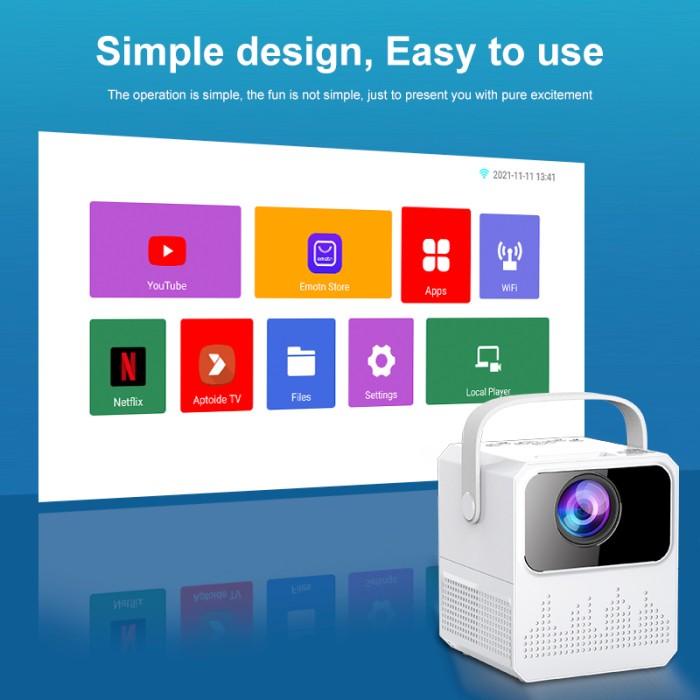 Jual Smart Proyektor Android Wifi Mirroring Hp Projector 120Ansi 6000 Lumen | Shopee Indonesia