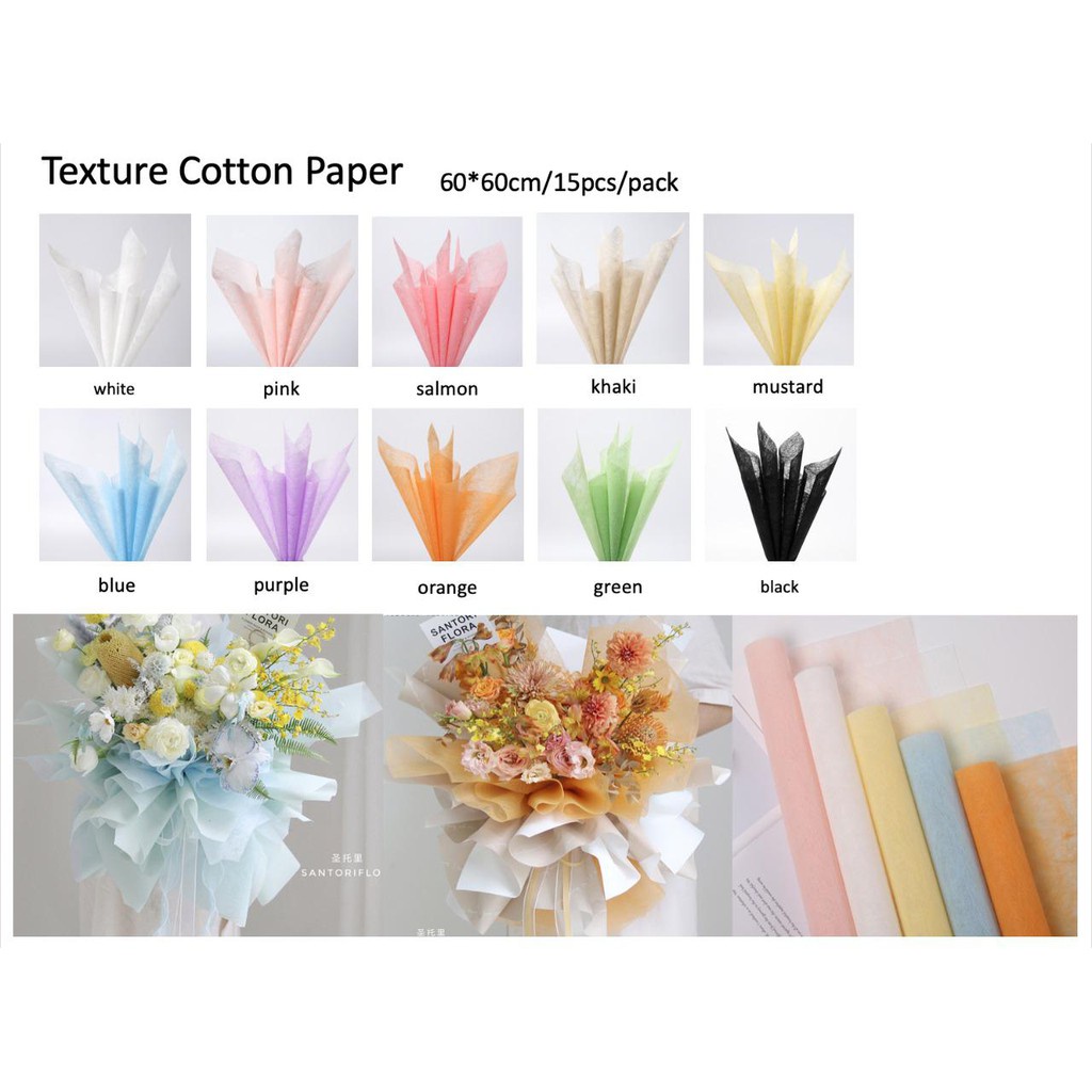 Jual Kertas Bunga/texture cotton paper/kertas tisu/kertas serat/kertas ...