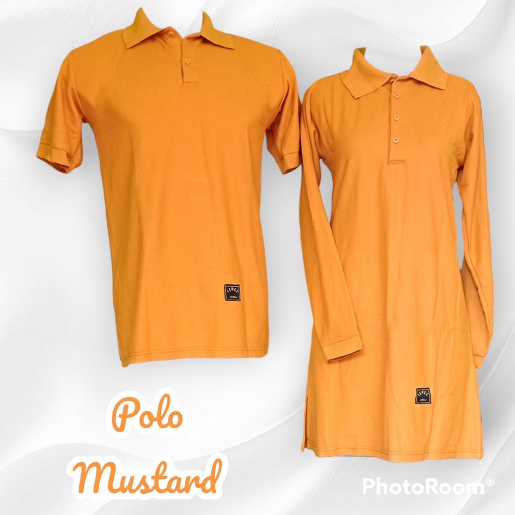 Jual TERMURAH KAOS POLOS Kaos Polo Mustard Seragam 24pcs | Shopee Indonesia