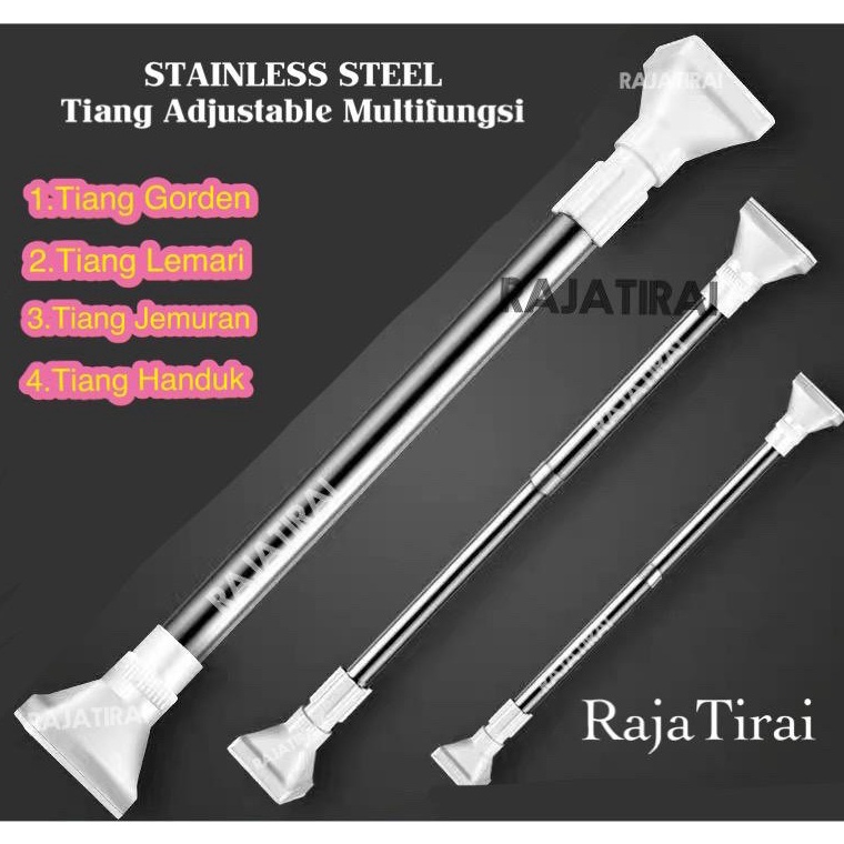Jual Terlarisss.. TIANG pipa FLEKSIBEL 50CM-420CM tanpa paku /TIANG ...