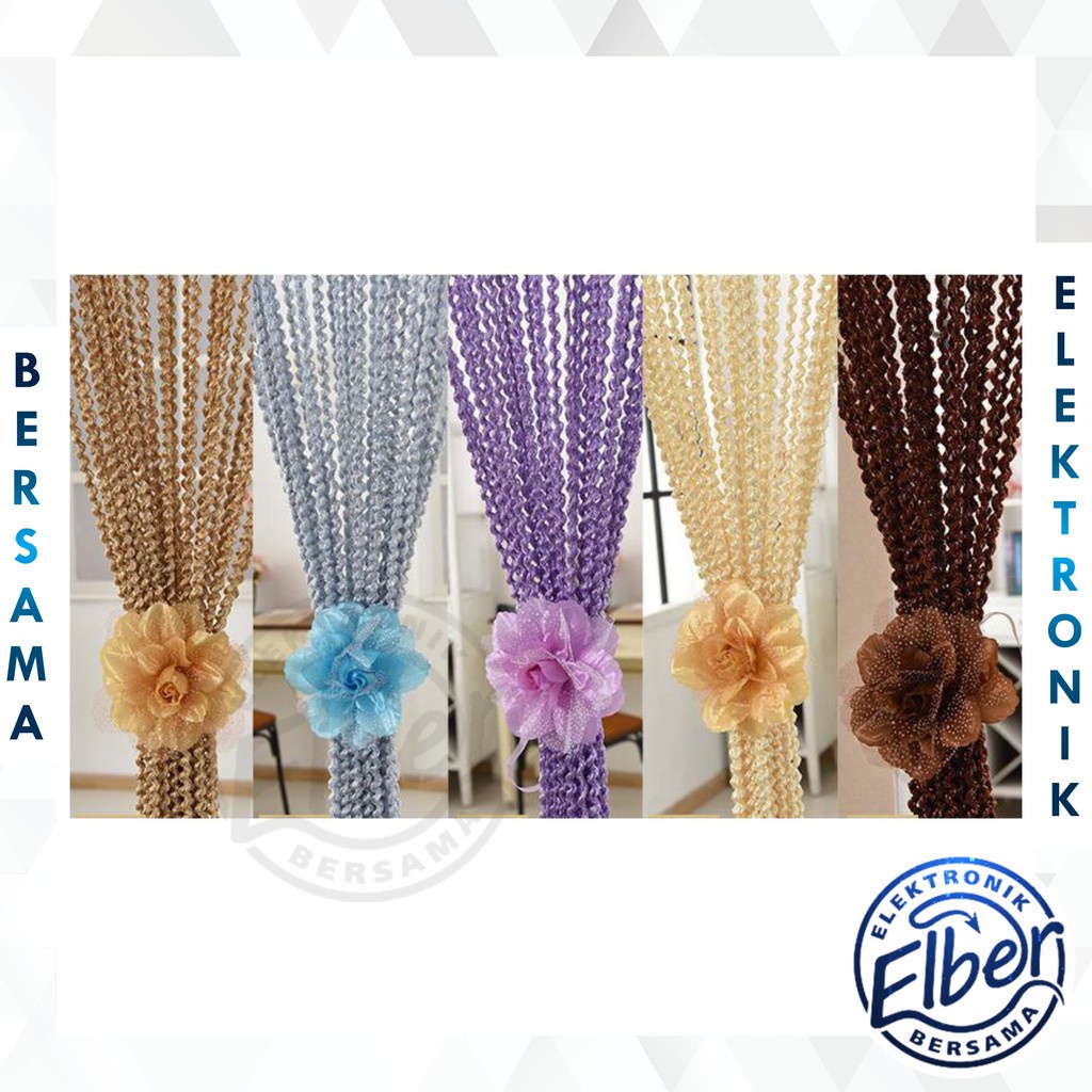 Jual ELBER Tirai Benang Polos Ulir Benang Tirai Pintu Spiral Tirai ...
