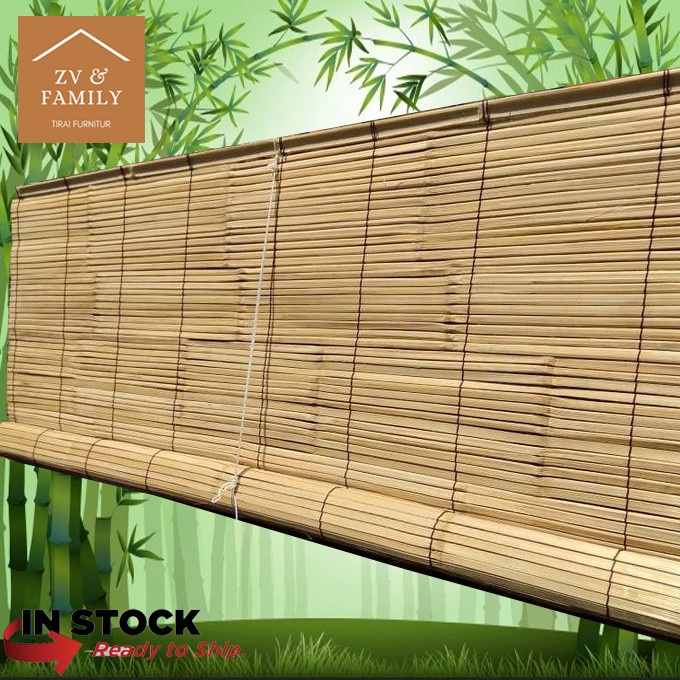 Jual Tirai Bambu Bahan Ati Estetika Uk 1,5 X 2 Keray | Shopee Indonesia