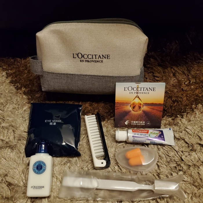 Jual Bayusukmashop Amenity Kit Business China Eastern Airline L'Occitane Travel Pouch Set ...