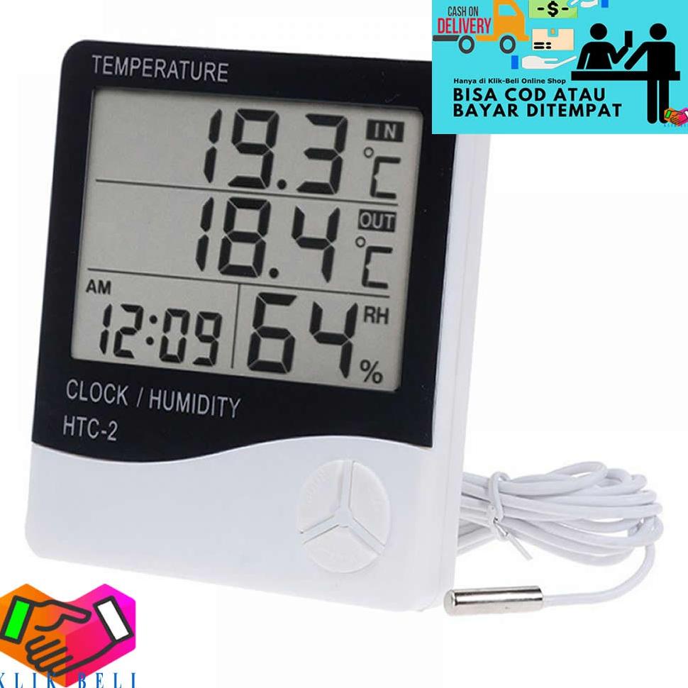 Jual New Termometer Suhu Ruangan Htc-2 / Termometer Alat Ukur Suhu ...