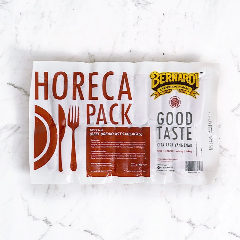 Jual Sosis Beef Breakfast Horeca Pack 1 KG - BERNARDI | Shopee Indonesia