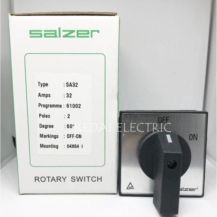 Jual SELECTOR SWITCH ON OFF 2POLE 32A SALZER SA32-2-1-61002 | Shopee ...