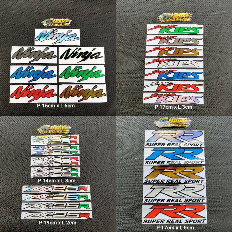 Jual stiker cutting sticker kawasaki super kips ninja rr zx25r gold ...