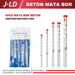 Jual JLD mata bor beton set 5pcs or 8pcs 3-10mm bor beton bor tembok ...