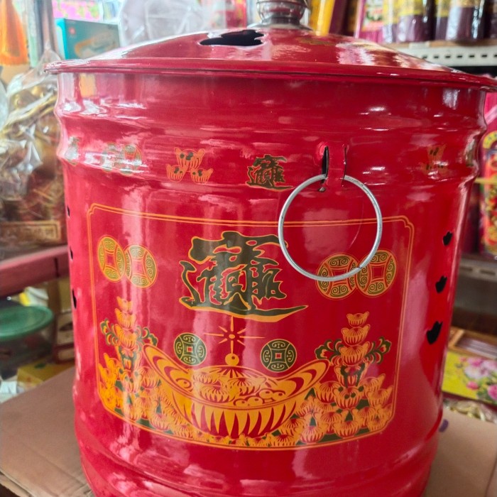 Jual Tong Bakar Kertas Sembahyang Merah Gambar bahan tebal | Shopee ...