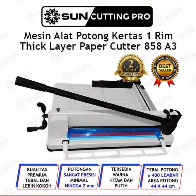 Jual Mesin Thick Layer Paper Cutter A3 858 Alat Pemotong Kertas 1 Rim