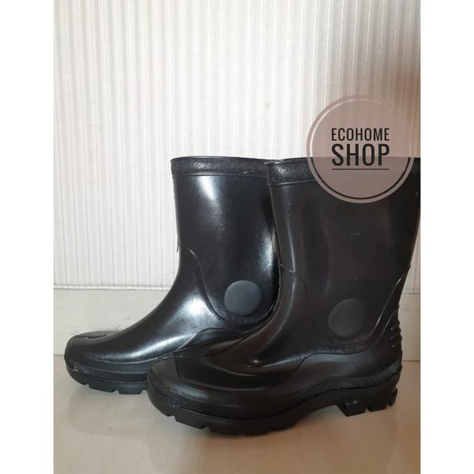 Jual Sepatu Boot Forli Hitam Pendek Bot Lentur Karet Ukuran Besar Anti ...
