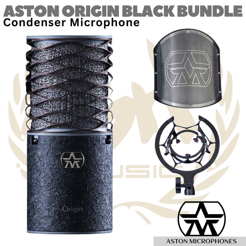 Jual ASTON ORIGIN BLACK BUNDLE Large Diaphragm Studio Condenser Microphone | Shopee Indonesia