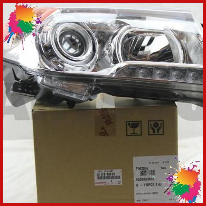 Jual headlamp kanan land cruiser vx200 original toyota 81145-60f10 [drl ...