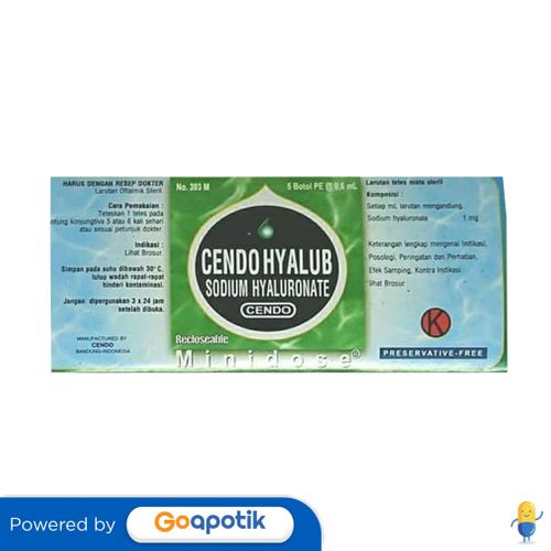 Jual CENDO HYALUB TETES MATA BOX 5 X 0,6 ML MINIDOSE | Shopee Indonesia