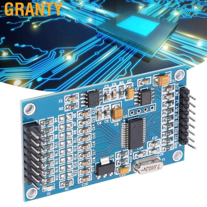 Jual Modul Adc 24 B 8 Akurasi Tinggi 30Ksps Output Rate Ads1256 ...