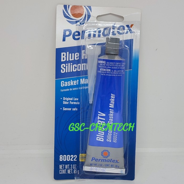 Jual PERMATEX BLUE RTV SILICONE GASKET MAKER 80022 (85G) | Shopee Indonesia
