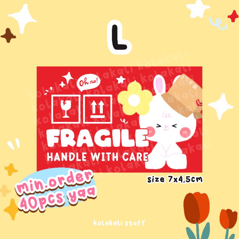 Jual STICKER FRAGILE • STIKER FRAGILE MURAH • STIKER LUCU • STIKER ...