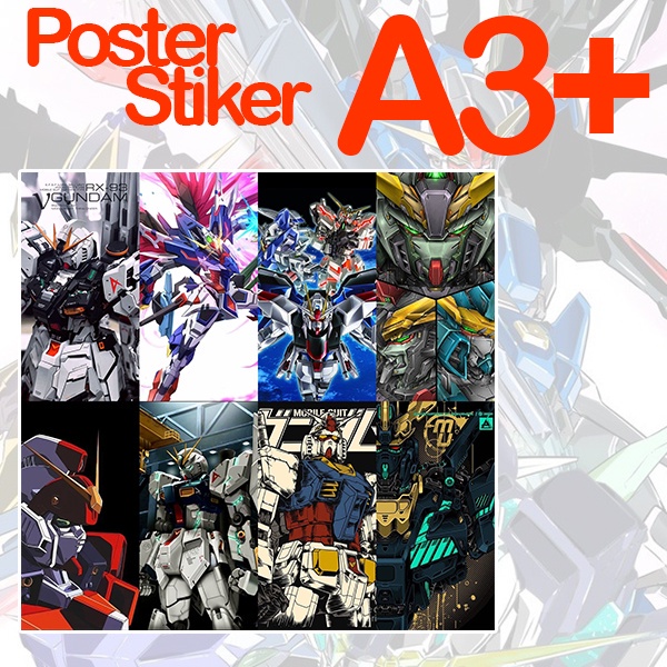 Jual Sticker Vinyl | Cromo | Poster Artpaper A3+ A3 & A4 | gundam ...