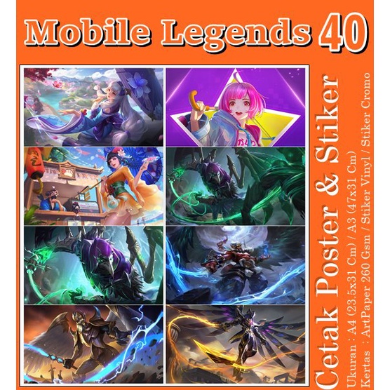 Jual Sticker Poster | Mobilelegends | Mlbb | Mobile Legends Bangbang ...